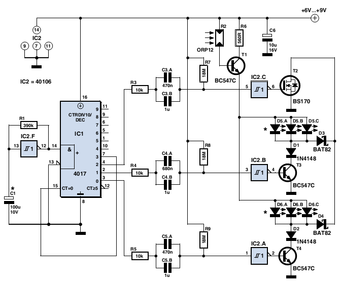 Simple Green-Red Multi flasher - electronics