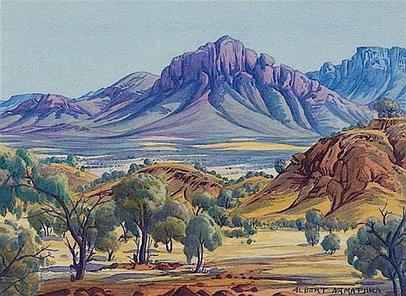 ALBERT NAMATJIRA (1902-1959) Mount Liebig (1, 274 m- 4, 180 ft ...