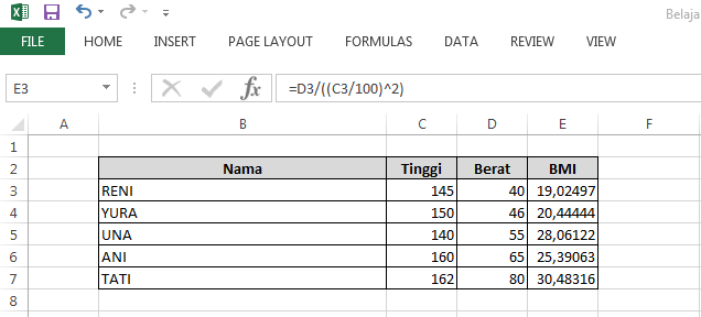 FUNGSI IF - Belajar Rumus Excel Beserta Contohnya