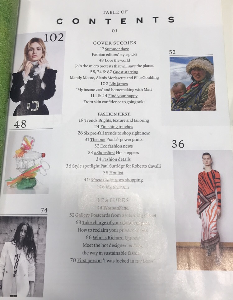 Ellie Barker NEA: Examples of women fashion magazines