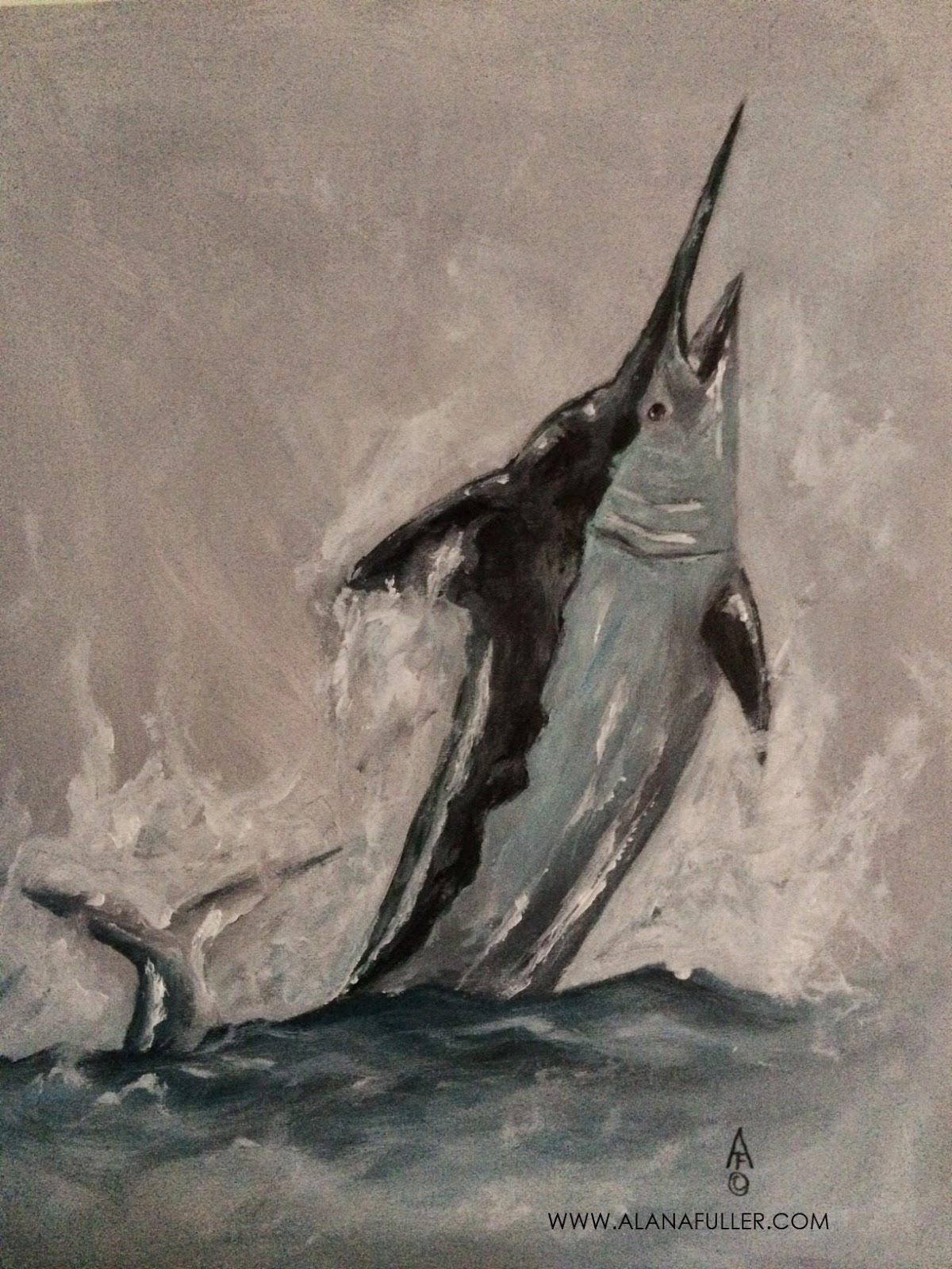 Color & Water: Marlin Acrylic Painting