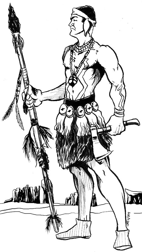 A Touch of Jeff: Character Sketch: Navajo Warrior