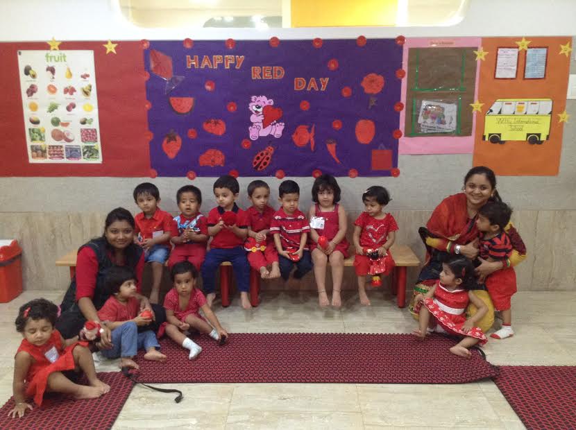 On the top of the World...: Red Day Celebrated by Playgroup at Witty ...