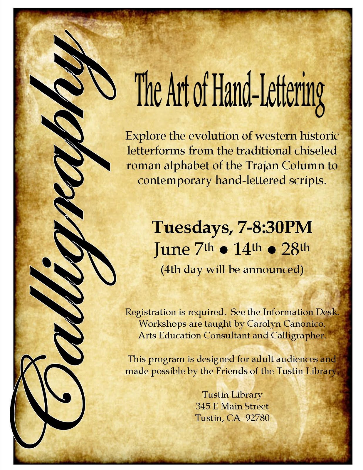 Tustin Library BookBite: Tustin Library Calligraphy classes