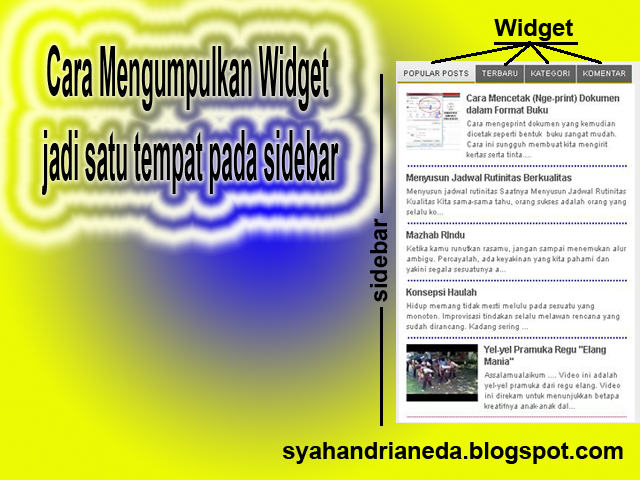 Cara Membuat Widget Tab pada Sidebar Blogspot - Catatan Syahandrian Eda