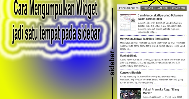 Cara Membuat Widget Tab pada Sidebar Blogspot - Catatan Syahandrian Eda
