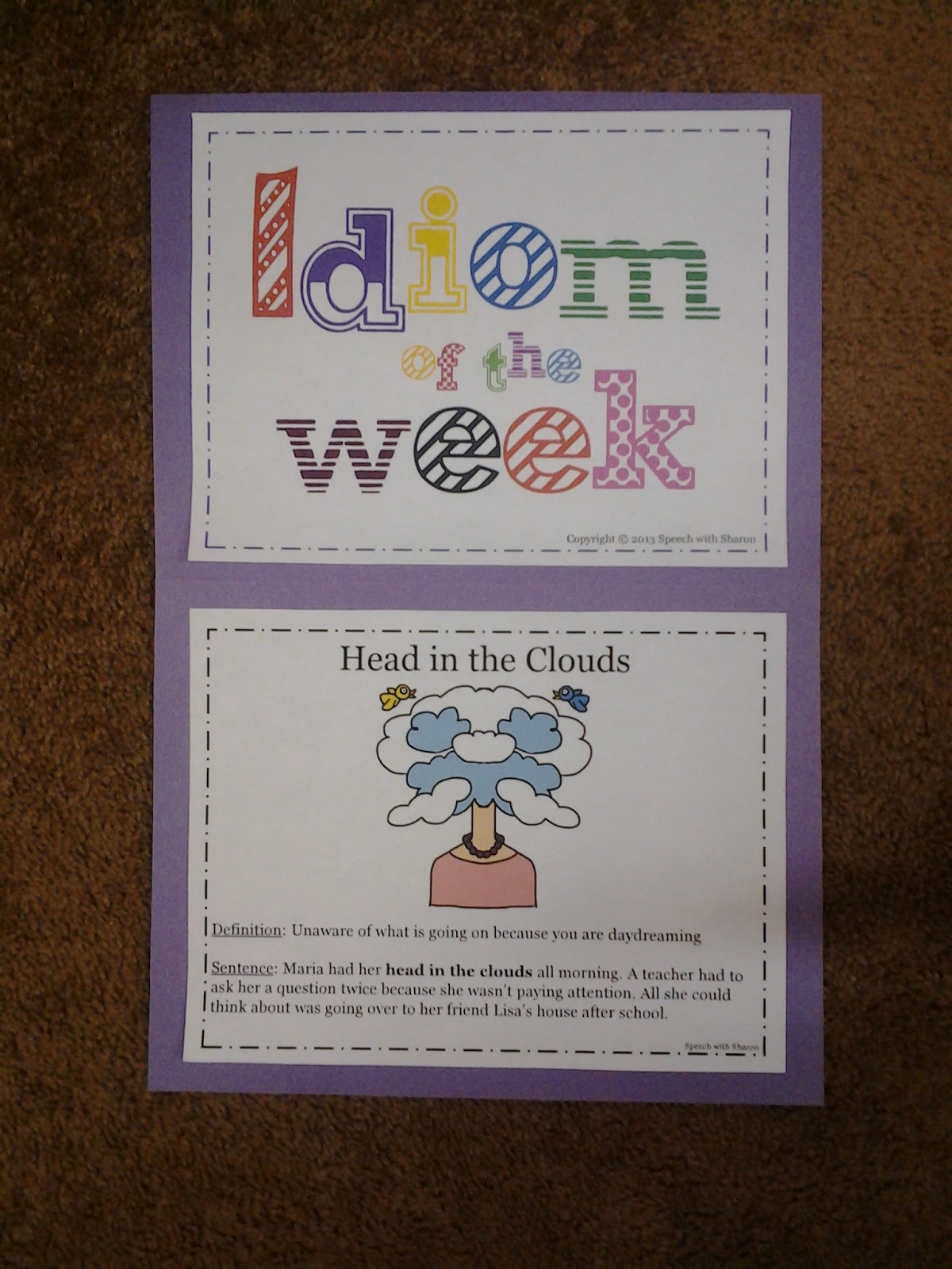 Speech with Sharon: Idiom of the Week!