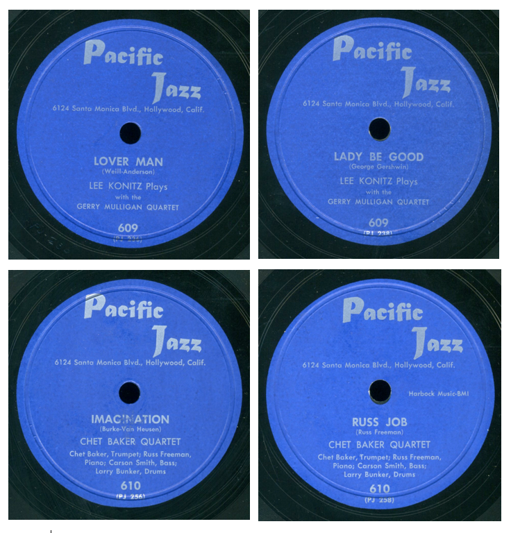 PACIFIC JAZZ / WORLD PACIFIC LABELOGRAPHY: PACIFIC JAZZ 78 & 45 SINGLES