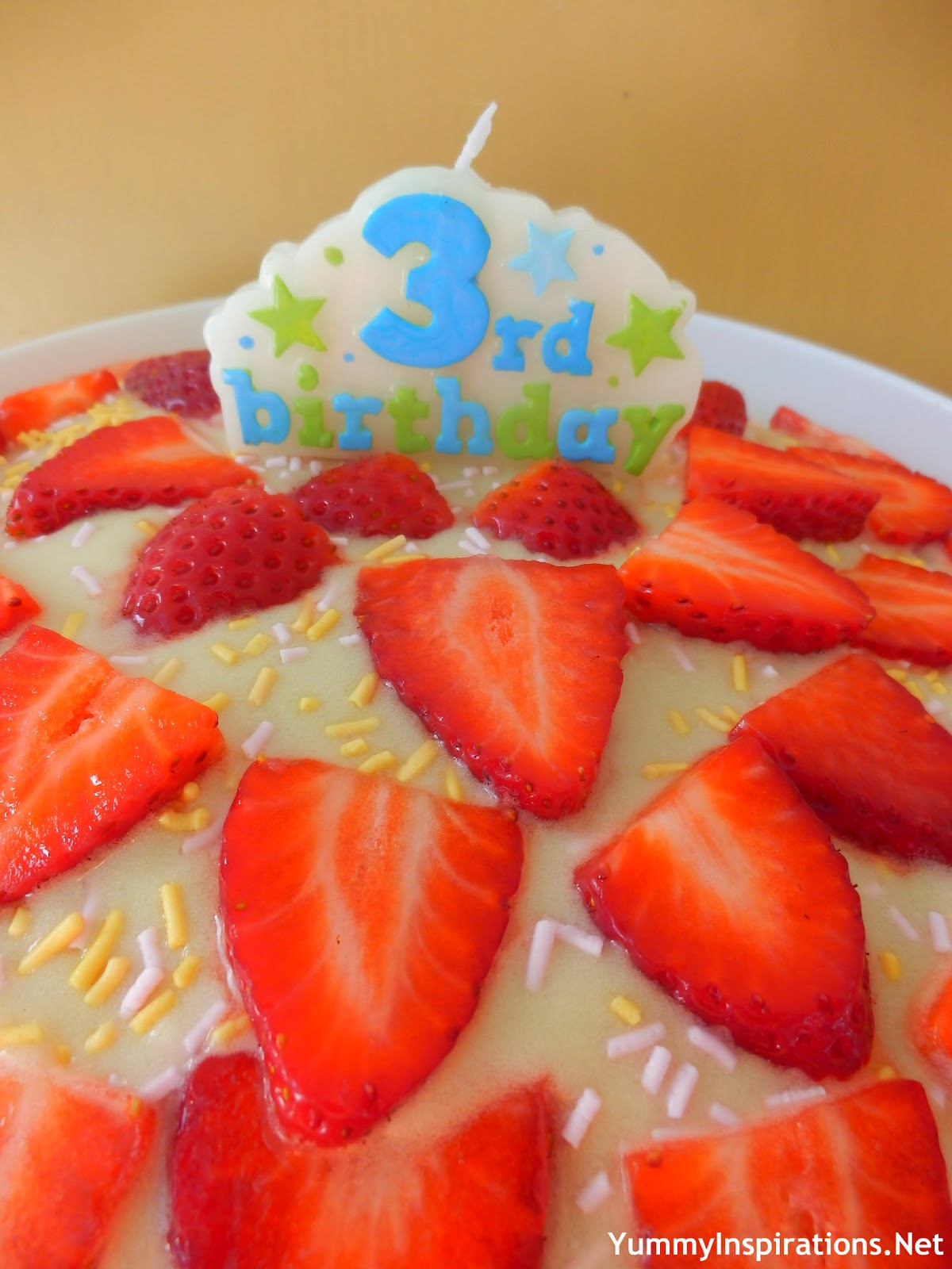 3rd Birthday Cake - Hot Milk Sponge - Yummy Inspirations