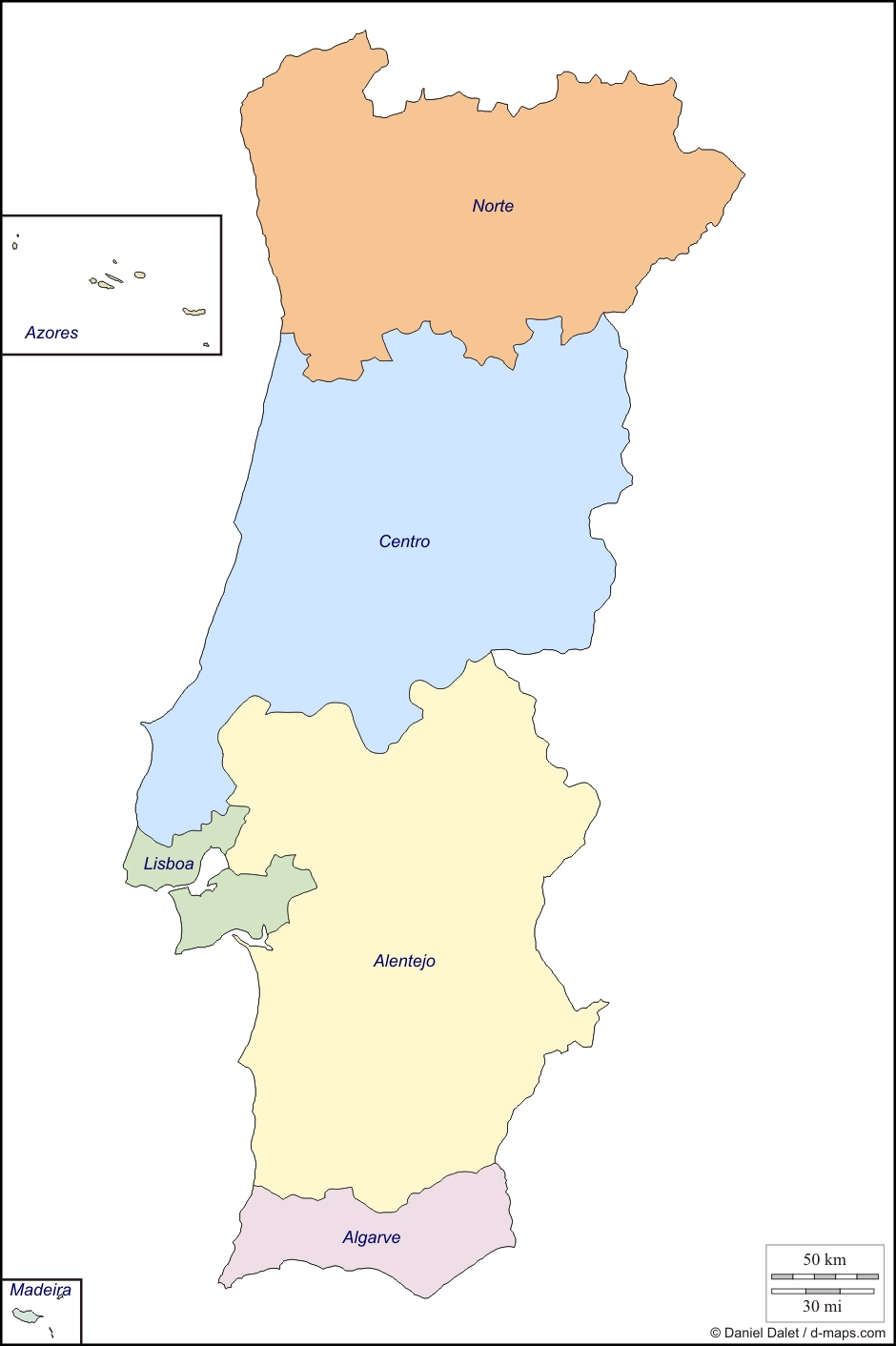 Regiões De Portugal Mapa - FDPLEARN