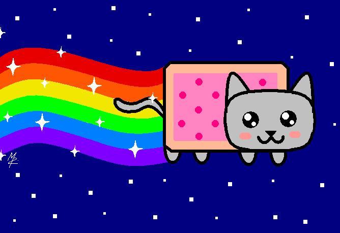 Nyan cat cursor with rainbow trail - erofield