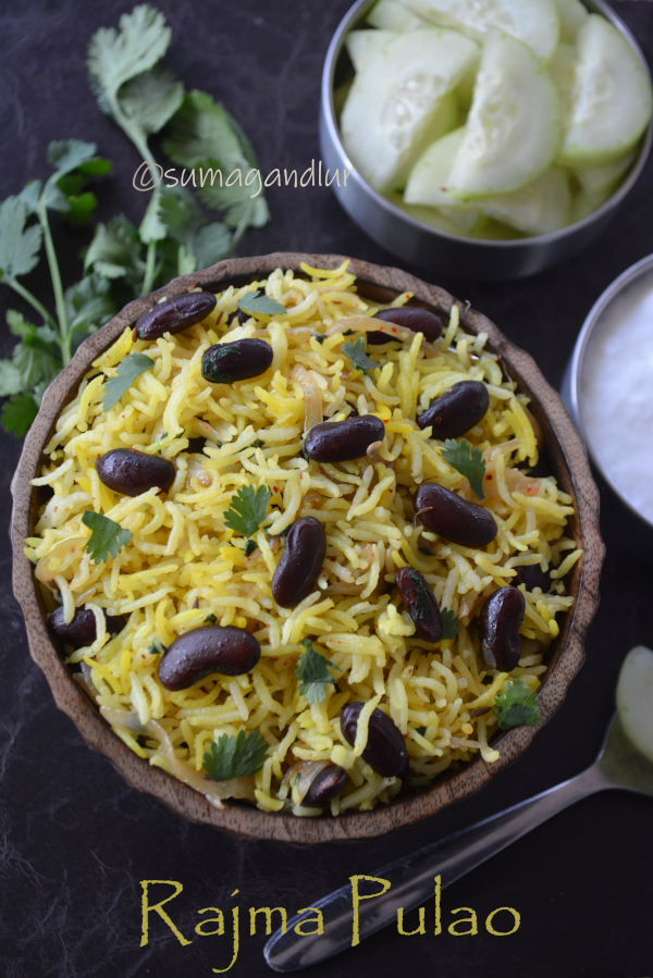 Veggie Platter: Rajma Pulao ~ Kidney Beans Pulao