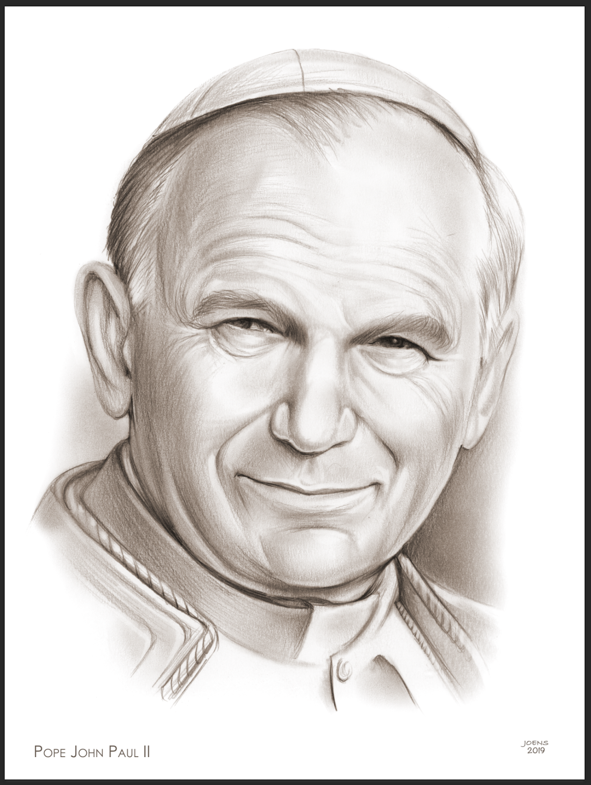 Sketch of the Day: Pope John Paul II