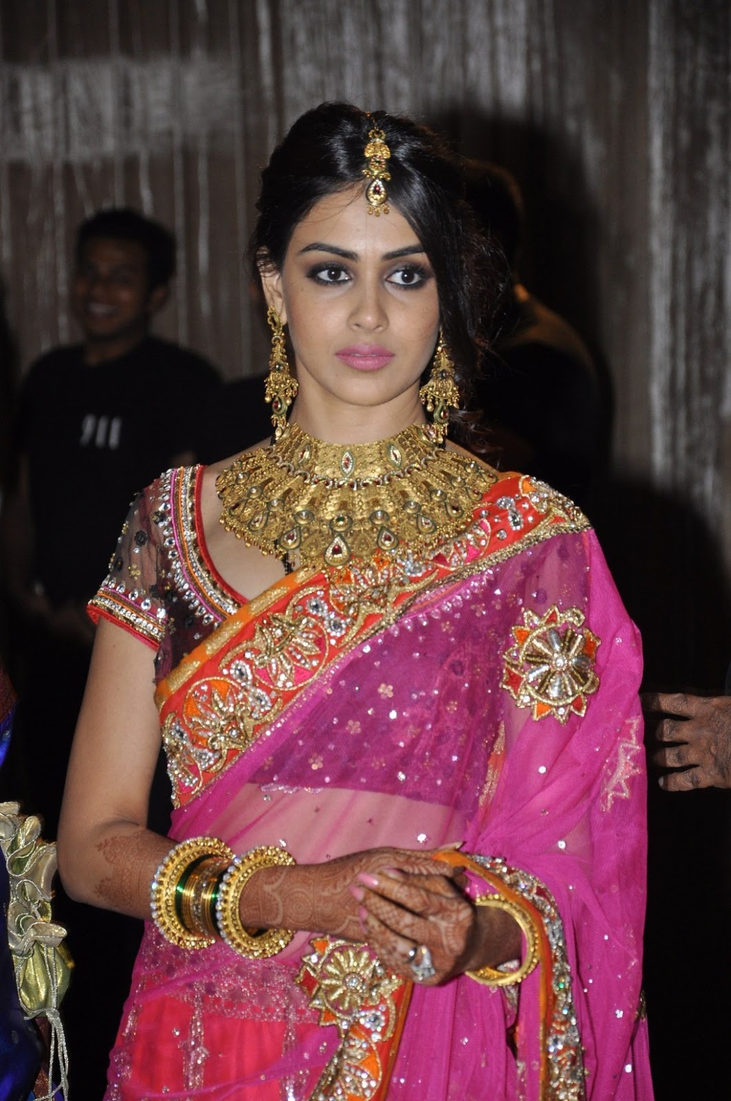 Genelia D'Souza in Hot Pink Saree - Hot PHOTOSHOOT Bollywood, Hollywood ...