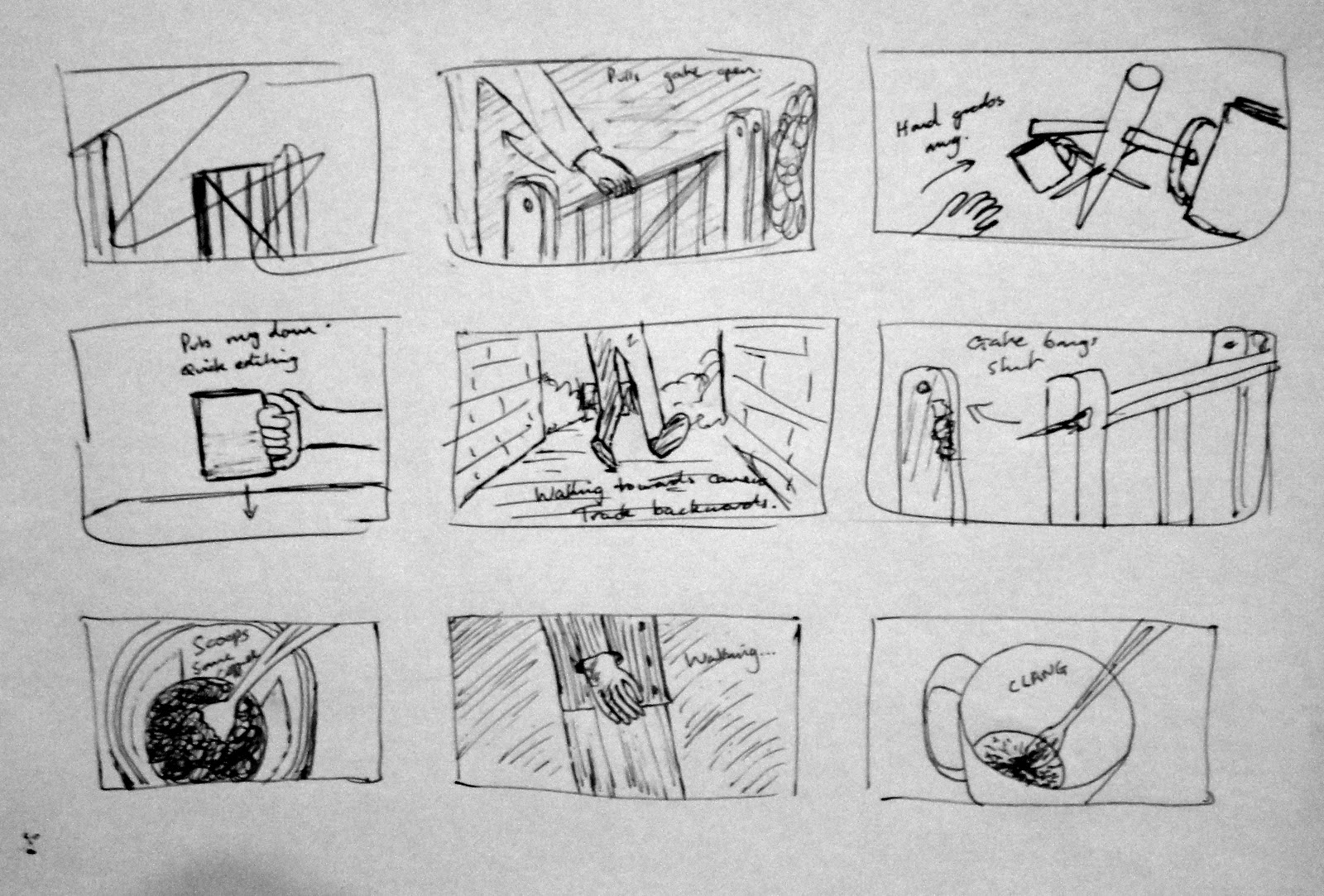 GS27 Foundation Portfolio 2011: Thriller - Rough Storyboard