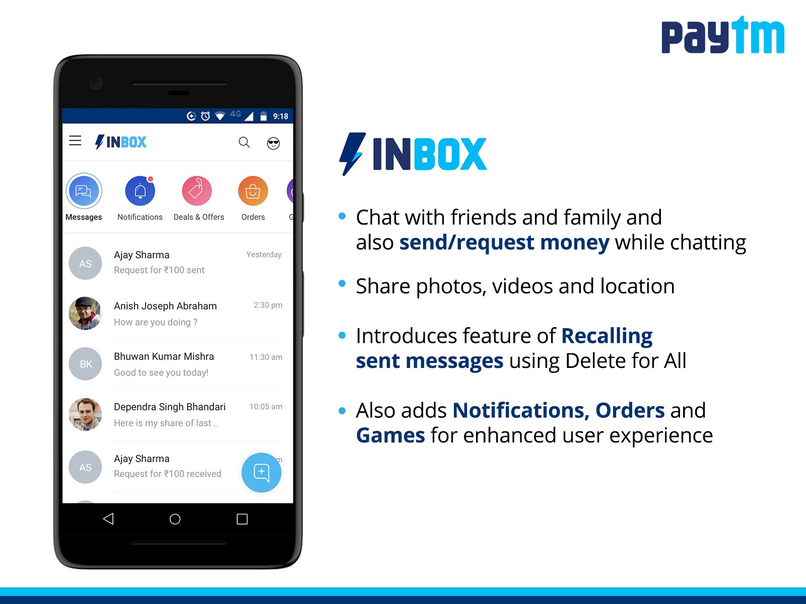 Paytm brings messaging features to India's top digital wallet app ...