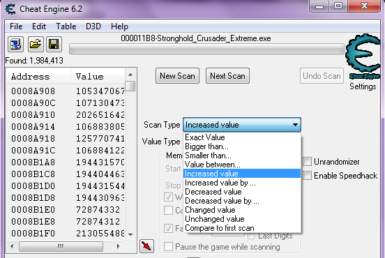 Praktek Cheating Game Dengan Pilihan"Unknown Initial Value" - Cheat Engine Master