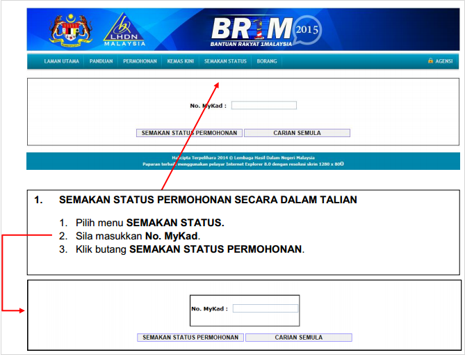 OneWorldHere: Semakan Keputusan Status Permohonan BR1M 2015