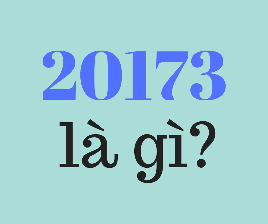 20173 là gì? Giải nghĩa ký hiệu 20173 - Dịch Nghĩa Online