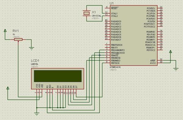 ELEKTRONICA MIKROKONTROLER: APLIKASI ATMEGA16 UNTUK LCD