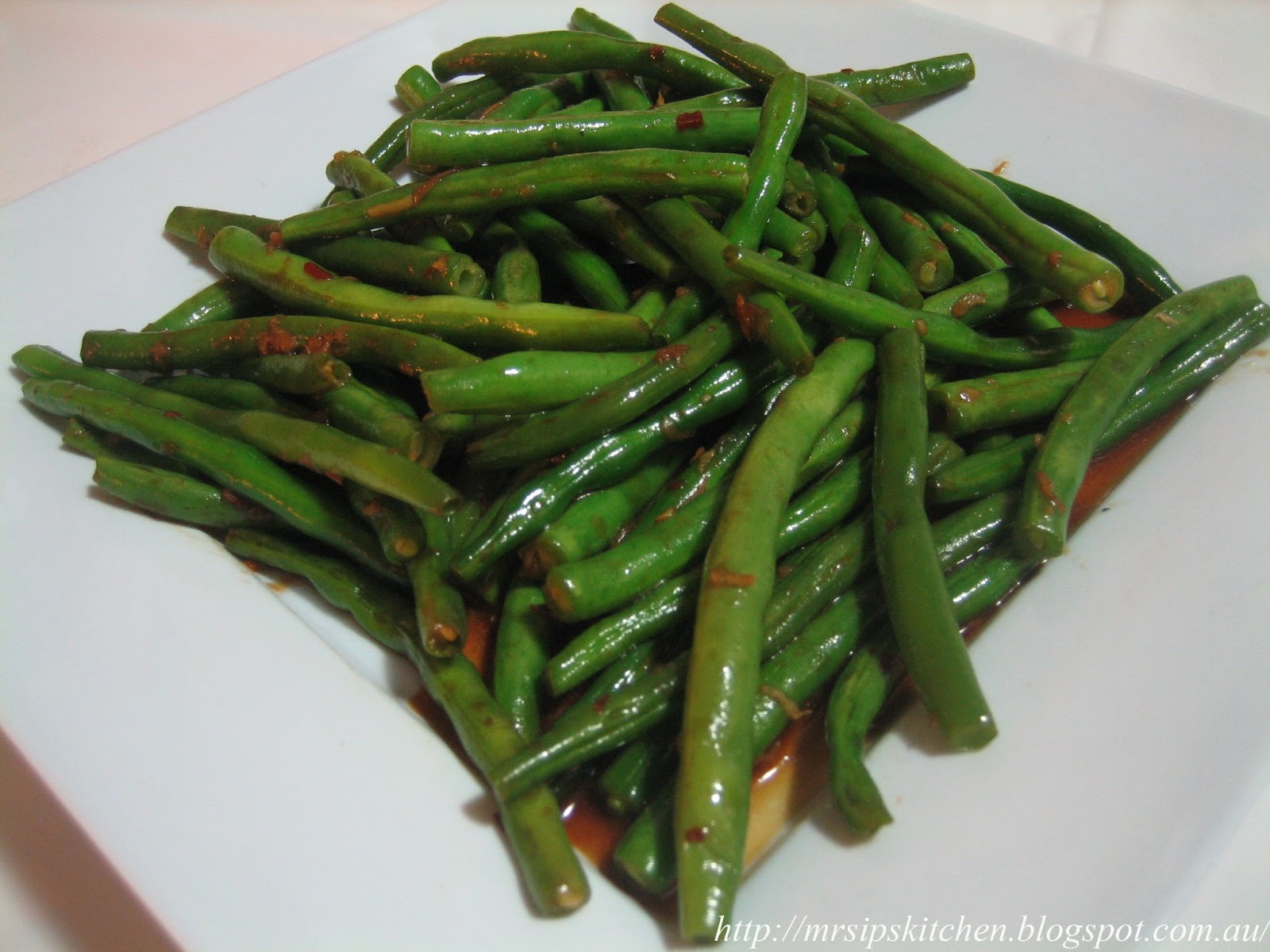Mrs. Ip's Kitchen: Chinese Green Beans