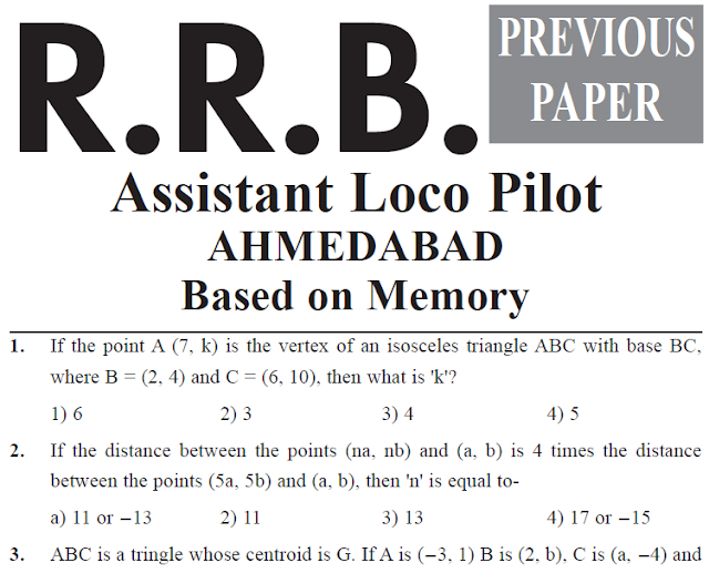 RRB ALP Previous Year Papers PDF Download LINK