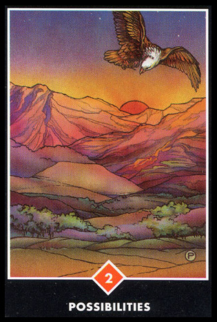 Osho Zen Tarot - 39. Arcano Menor ― Possibilidades (Dois de Fogo)