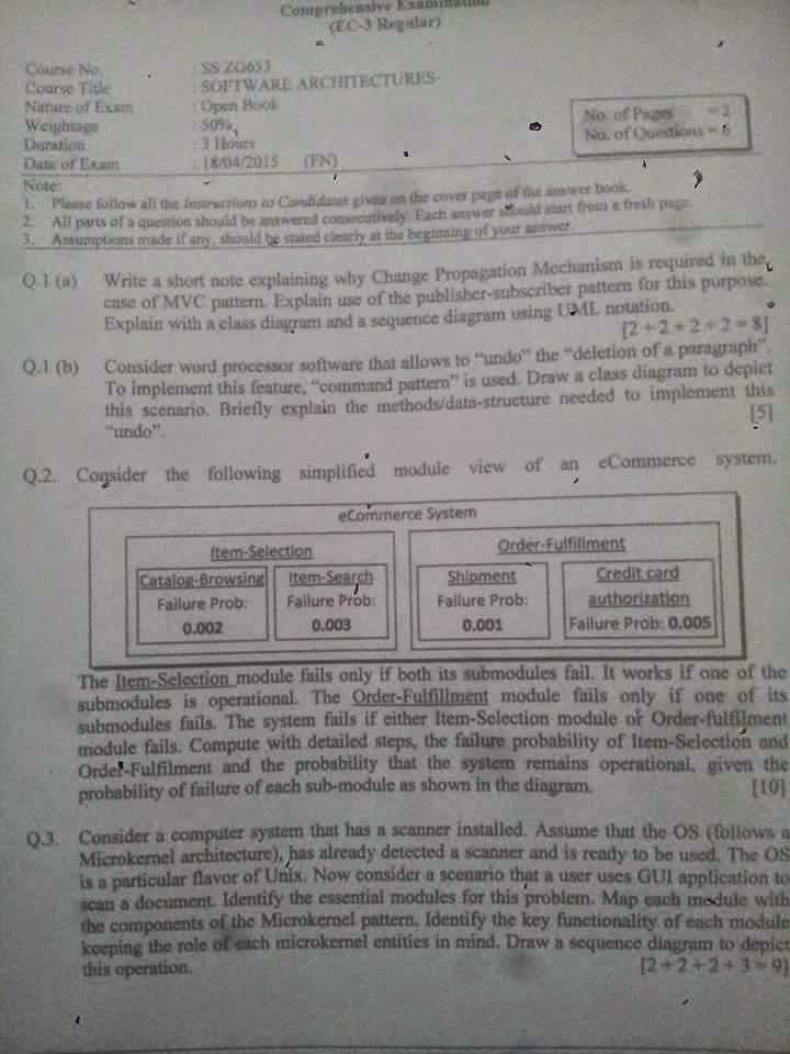 Bits Pilani Wilp: SEM-2 Final Exam Question Paper