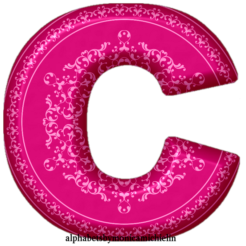 M. Michielin Alphabets: ALFABETO ROSA E ORNAMENTO, PINK ALPHABET AND ...