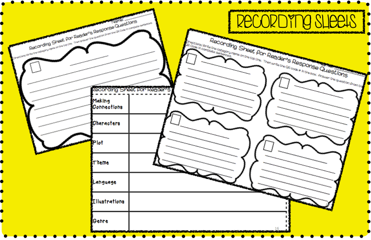 Table Talk with C and C: Reading Response QR Code Activities