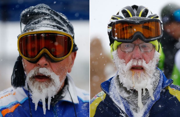 Participants show 'Ice beard' in skating race in Austria | Info War.Net