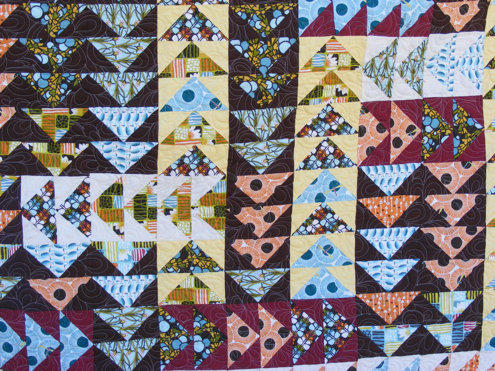 TIA CURTIS QUILTS: Geese Flying Over the Pond Quilt