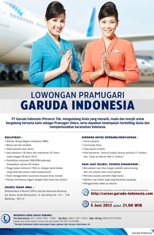 To Be Air Hostess: pramugari garuda Interview