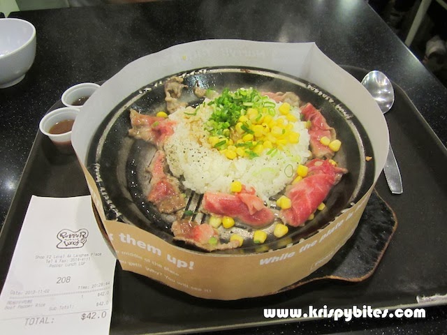 HK Day 1 - Beef Pepper Rice @ Pepper Lunch - Krispy Bites