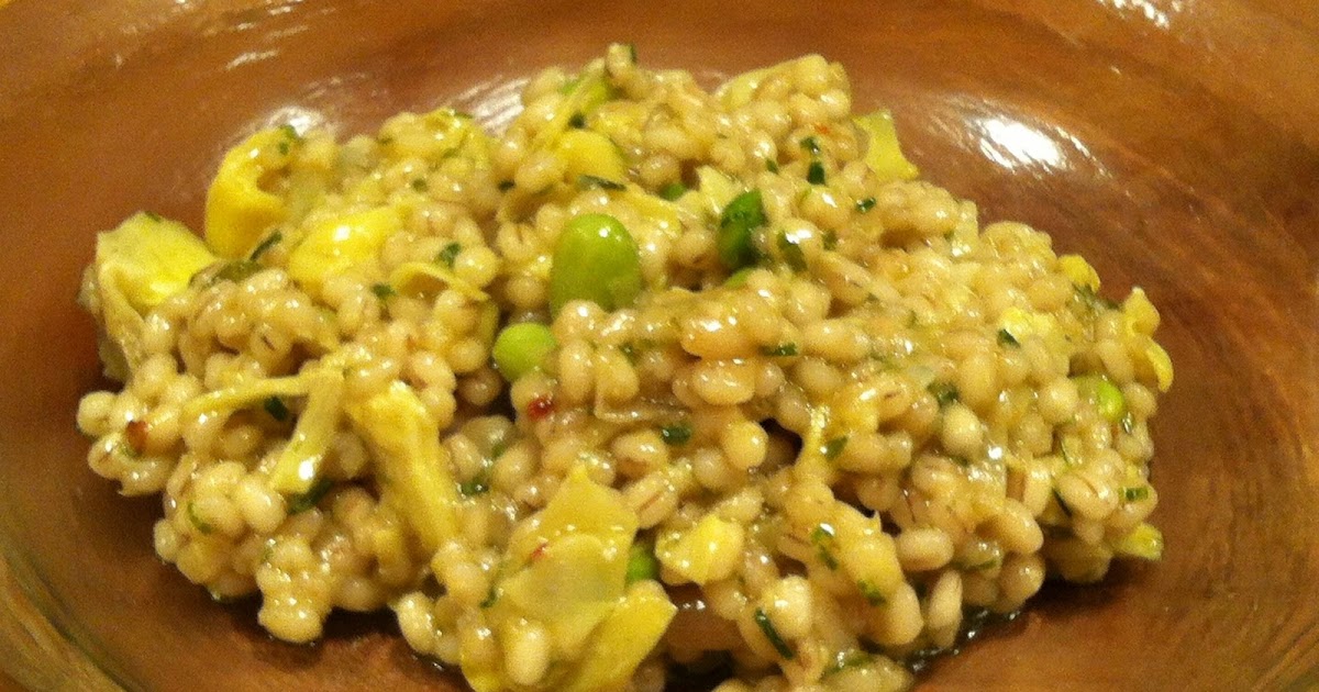 David Doesn't Bake: Barley Risotto with Edamame and Artichokes