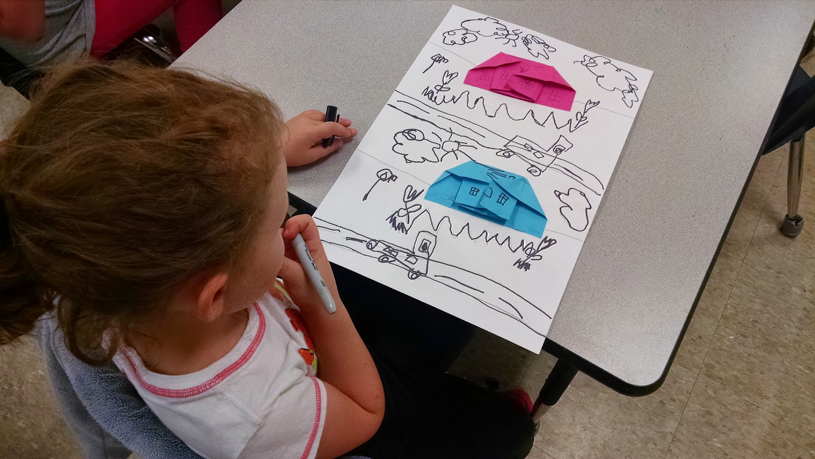 Art Teacher 101: First Grade Origami Neighborhoods