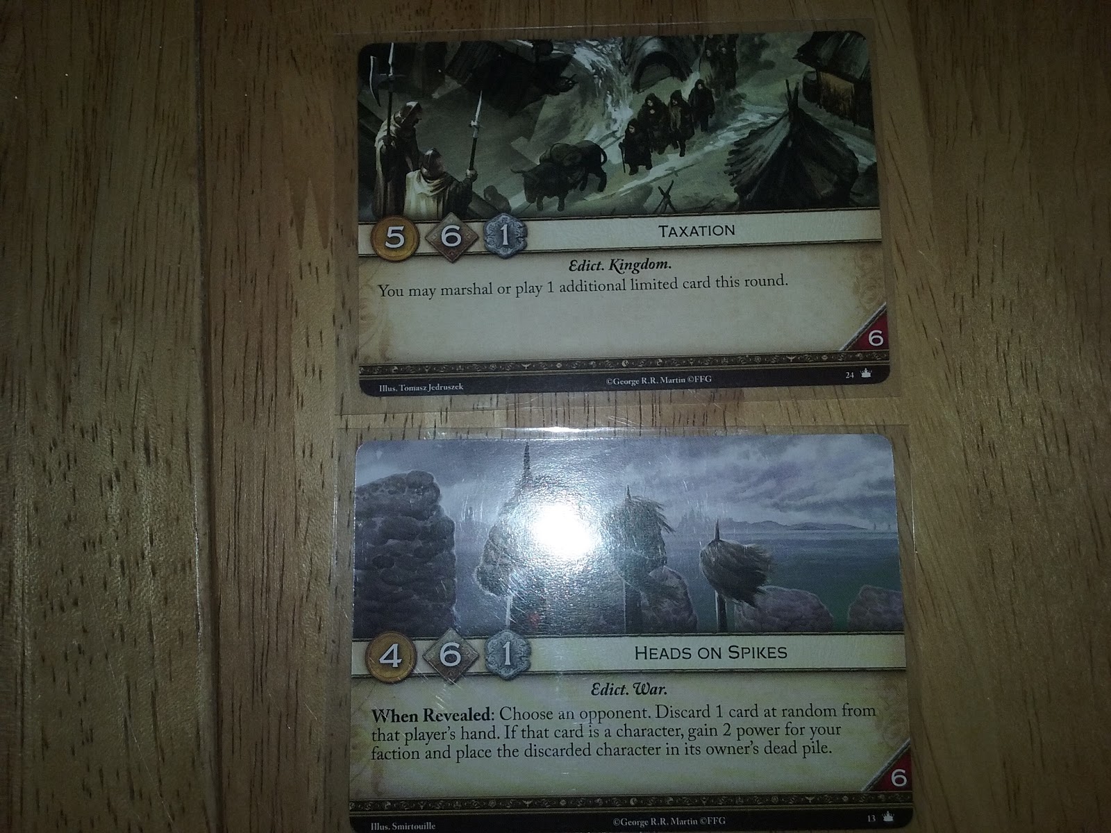 Plot cards focus for A Game of Thrones the Card Game Second Edition LCG