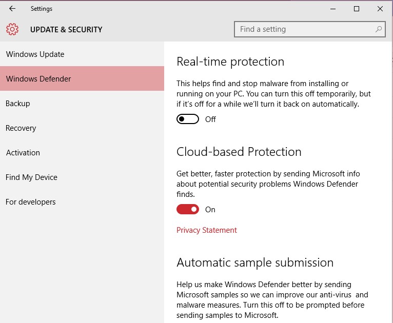 How To Turn On Windows Defender In Windows 10
