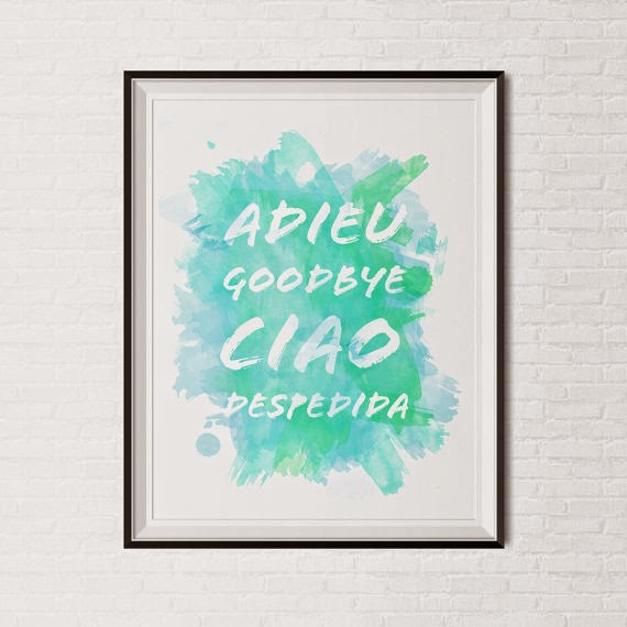iheartprintsandpatterns: Adieu, Goodbye, Ciao, Despedida!