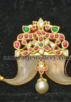 Kundan Peacock Puligoru - Jewellery Designs