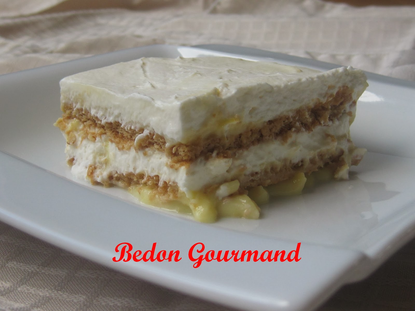 Pouding étagé au citron et au Graham | Bedon Gourmand