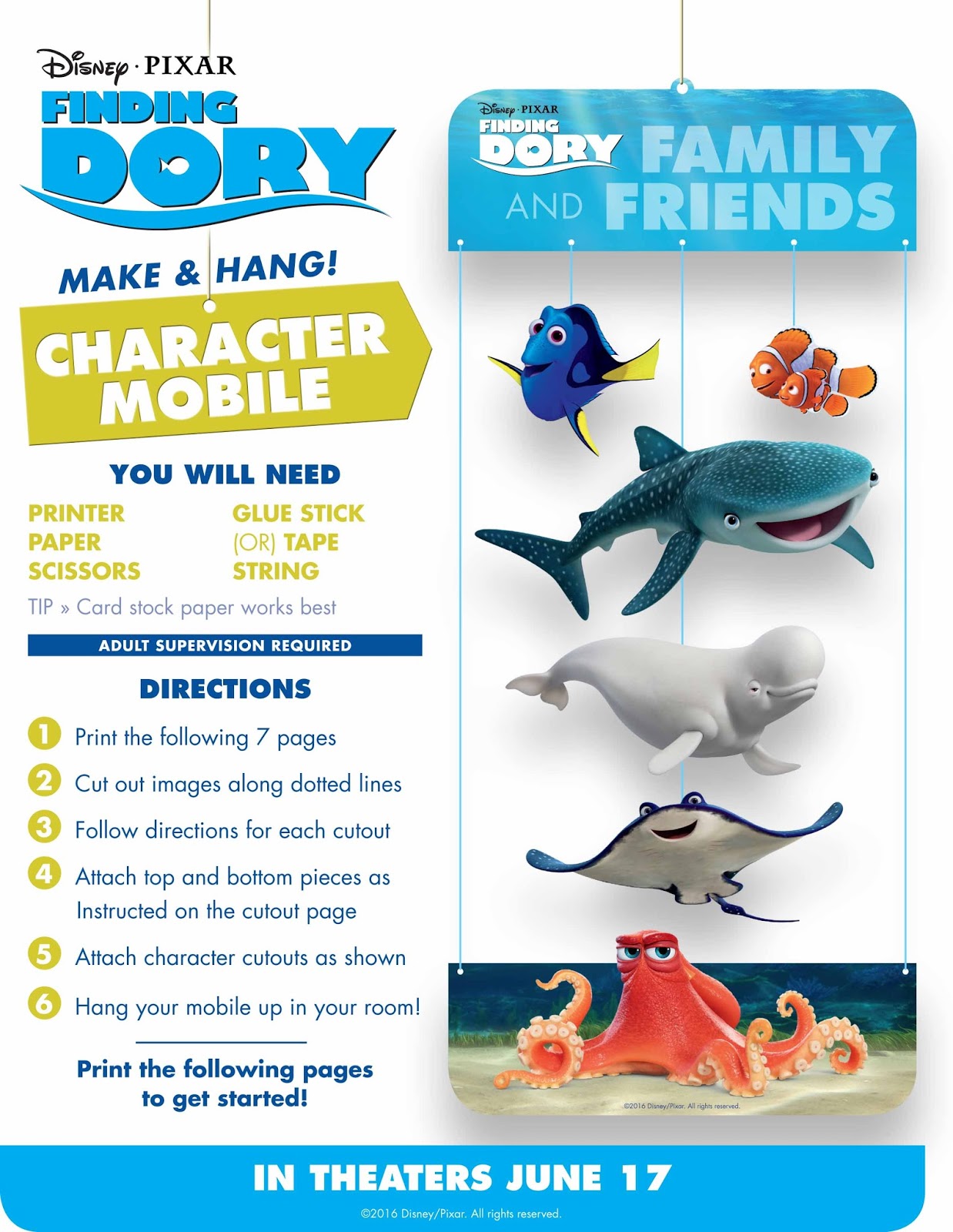 Katie's Nesting Spot: Disney•Pixar's Finding Dory FREE Printable Activities