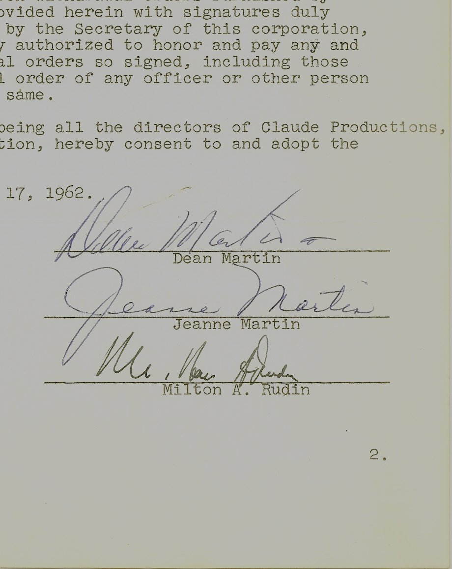 ilovedinomartin: Dean Martin Signatures