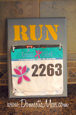 {Domestic Mess}: Running and a fun project for those race bibs!