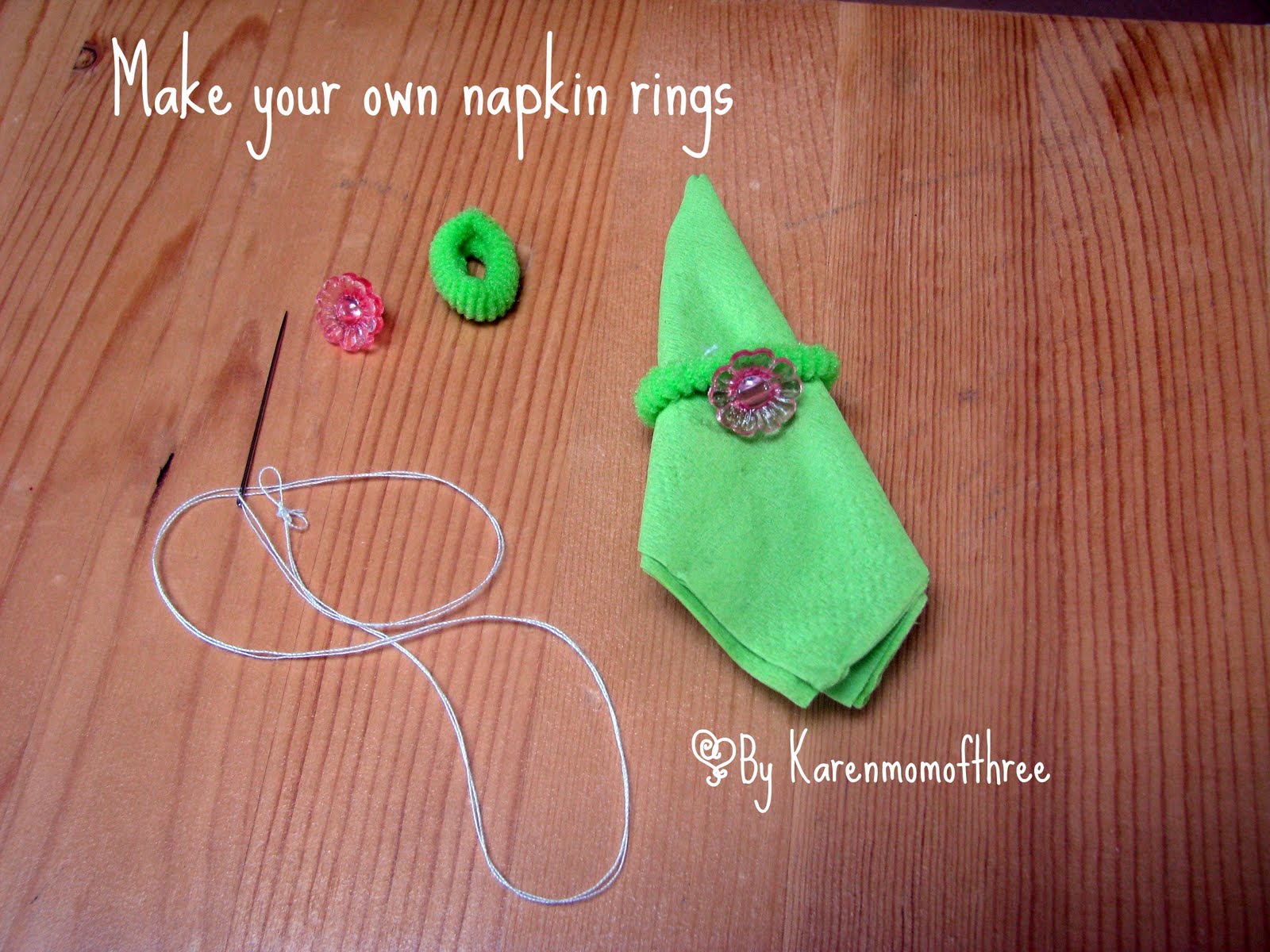 Karen Mom of Three's Craft Blog: Create your own doll sized napkins ...