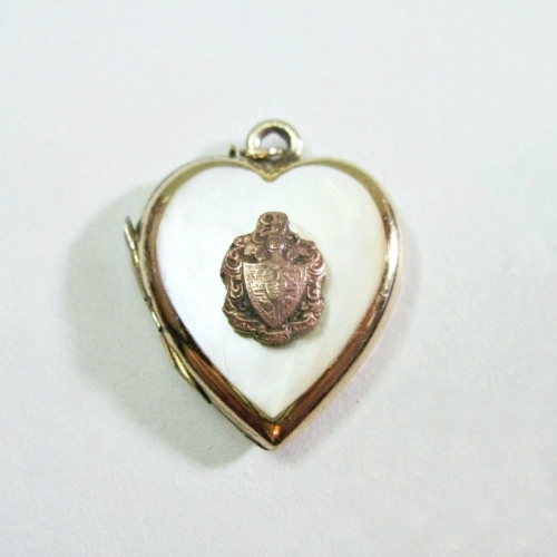 Antique Jewelry Crush: Vintage Heart Shaped Locket - Mother of Pearl ...