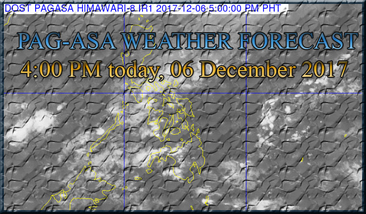 PAG-ASA Weather Update as of 4:00 PM - 06 December 2017. - PH Trending