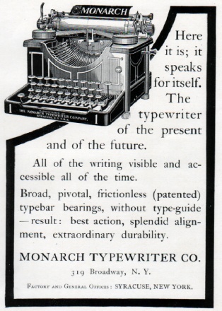 Monarch Visible No. 1 & Monarch Typewriter No. 3