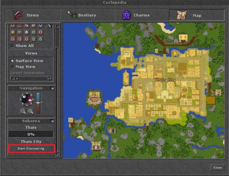 Poradnik - Mapa Tibii w Cyclopedi - Tibia ~ Tibio-Maniak