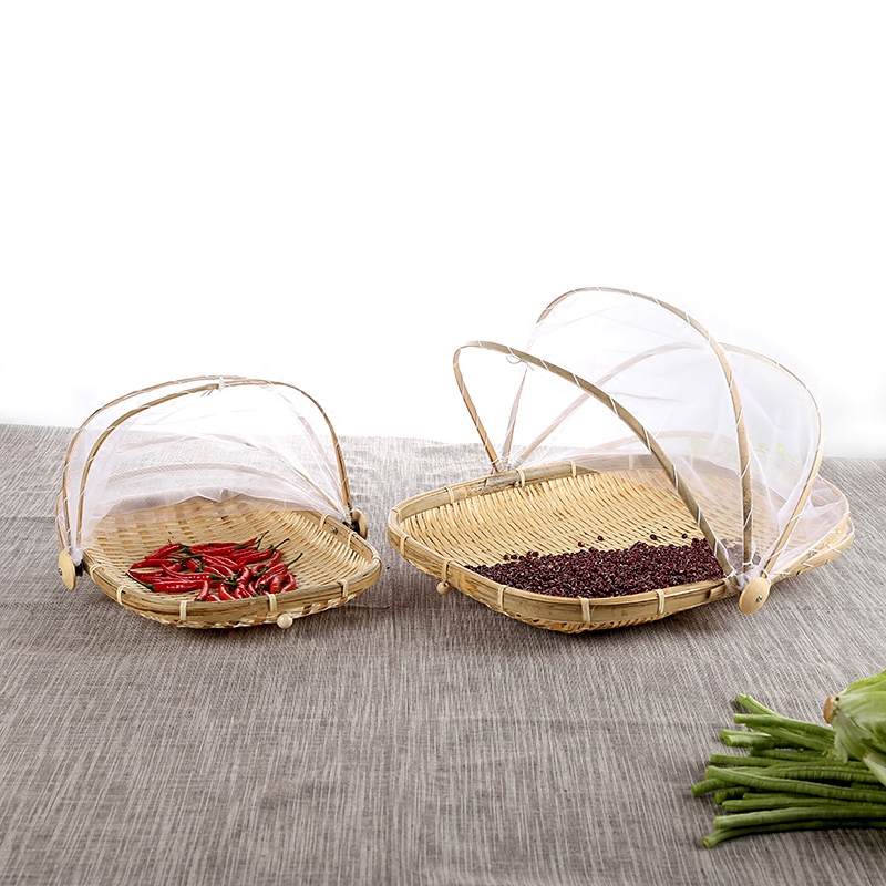 Bamboo Food Tent: Natural Rectangular Bamboo Food Tent